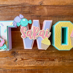Sweet One 3D Letters Donut Letters Ice Cream Letters Sweet One Birthday ...