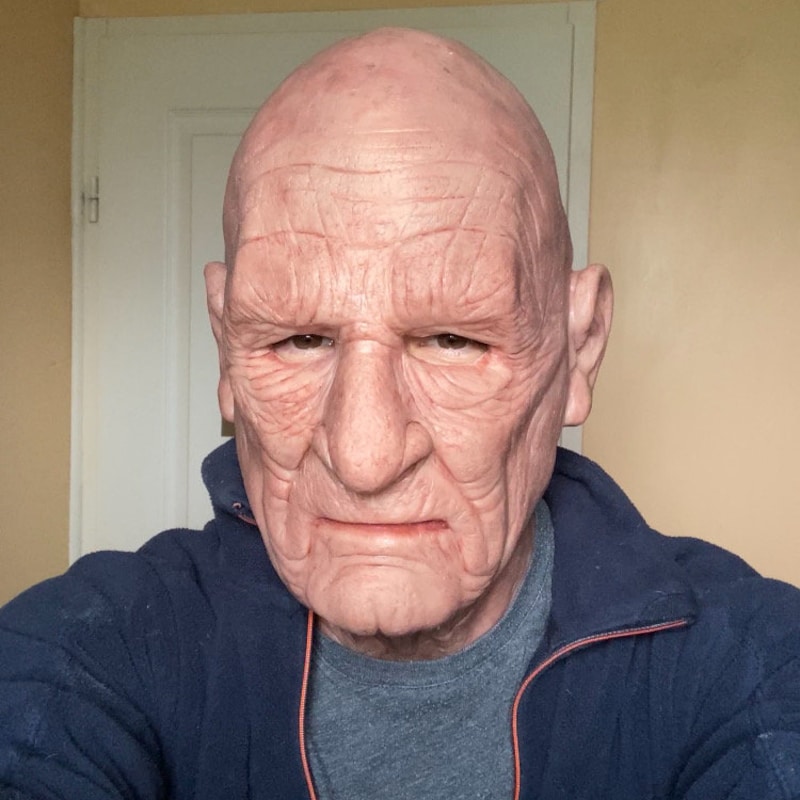 Realistic Old Man Mask - Etsy