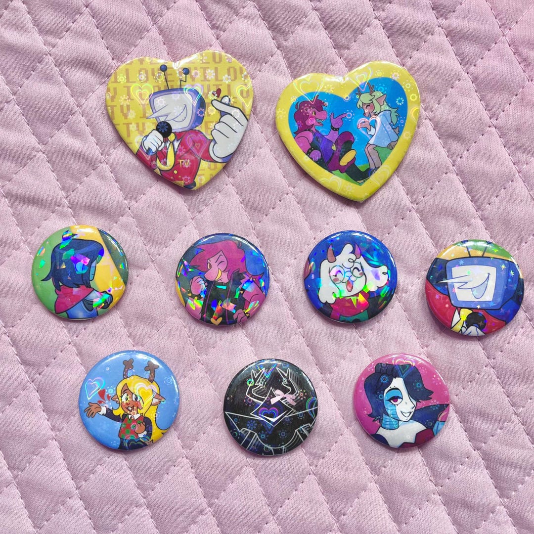 Undertale and Deltarune Buttons - Etsy