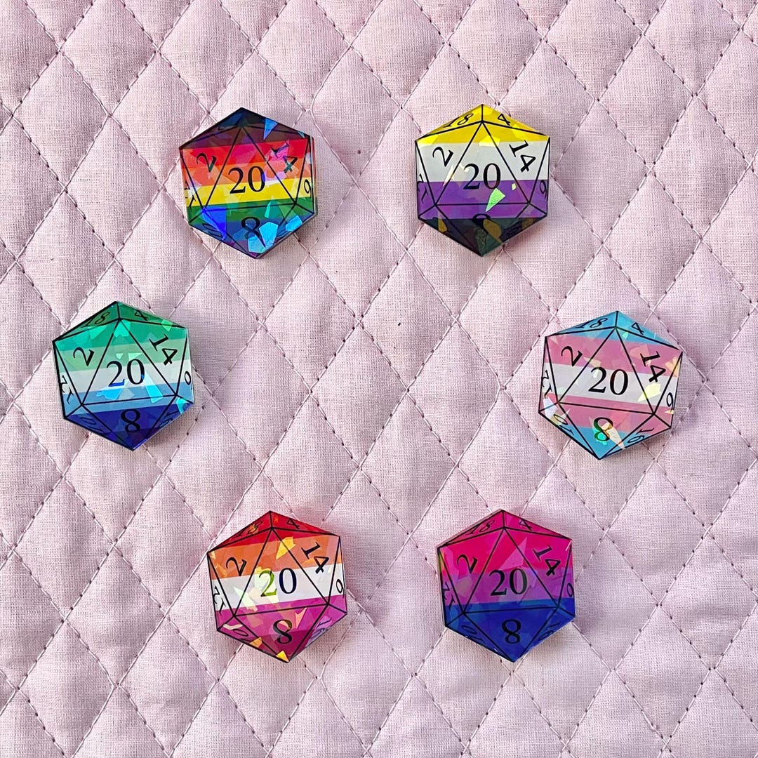Pride D20 Pins - Etsy