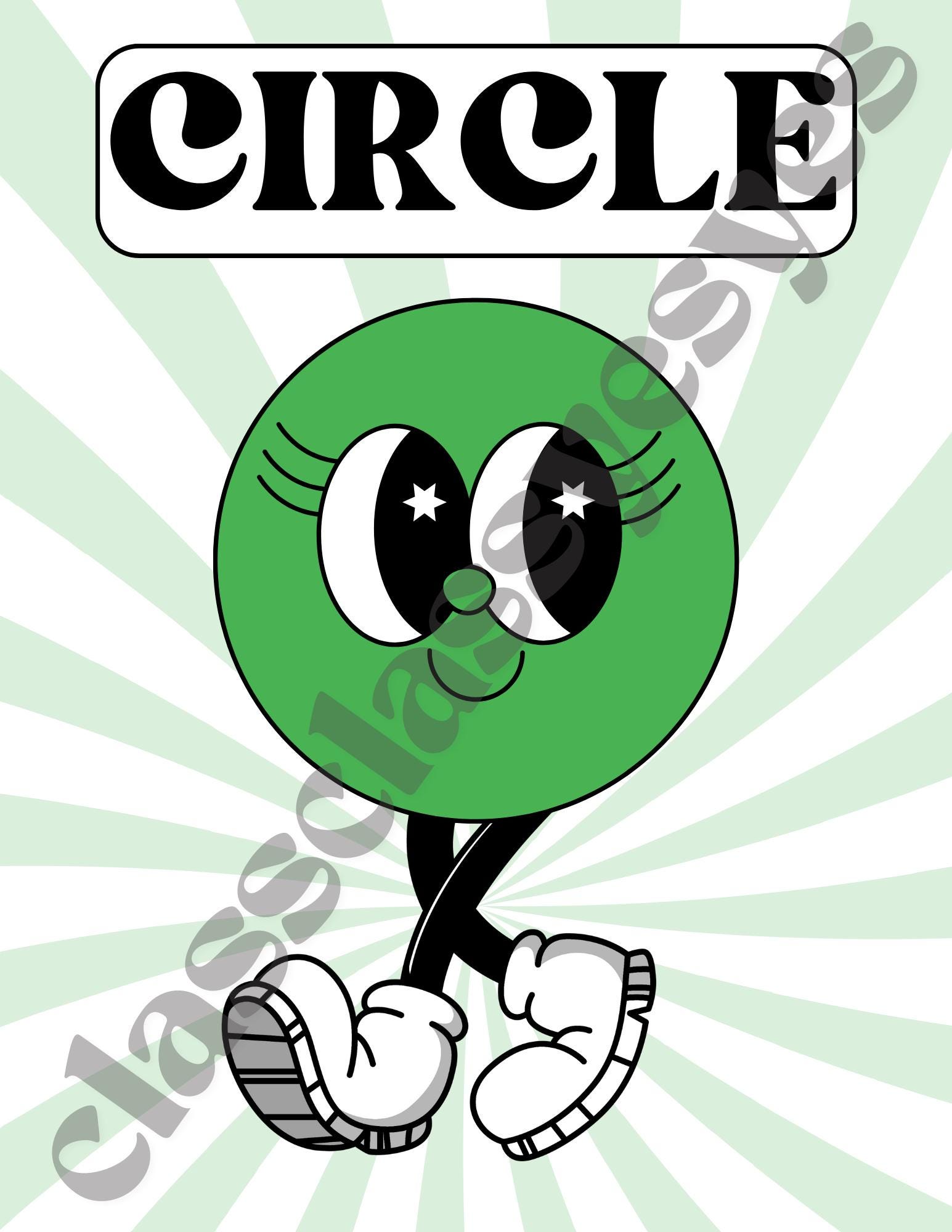 Retro Shape Posters Shapes Colorful Classroom Decor Retro Classroom ...