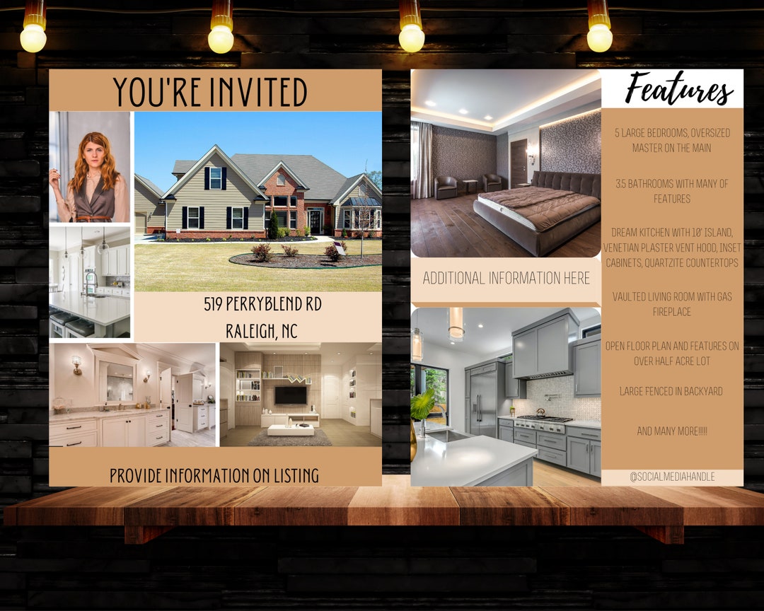Open House Flyer| Invite| House Tour Flyer| Real Estate Flyers| Real ...