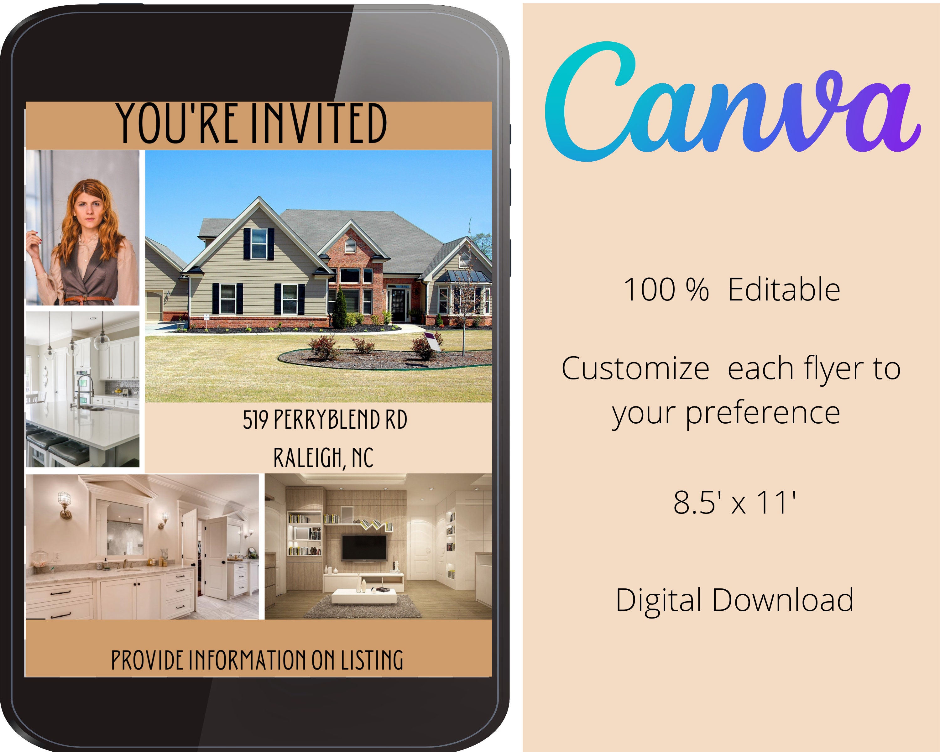 Open House Flyer| Invite| House Tour Flyer| Real Estate Flyers| Real ...
