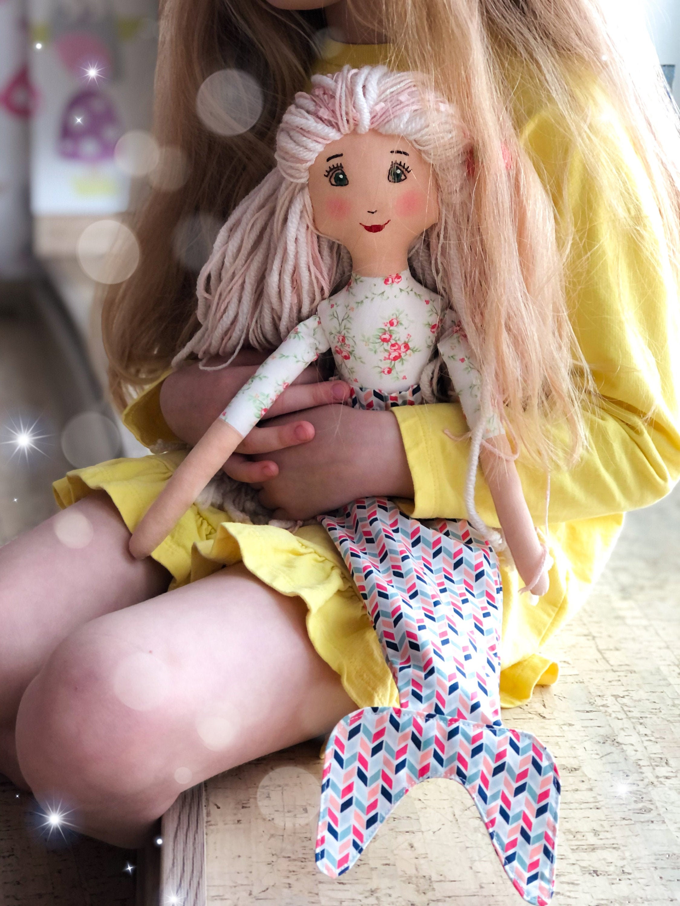 Handmade first rag doll toddler girl gift infant play | Etsy