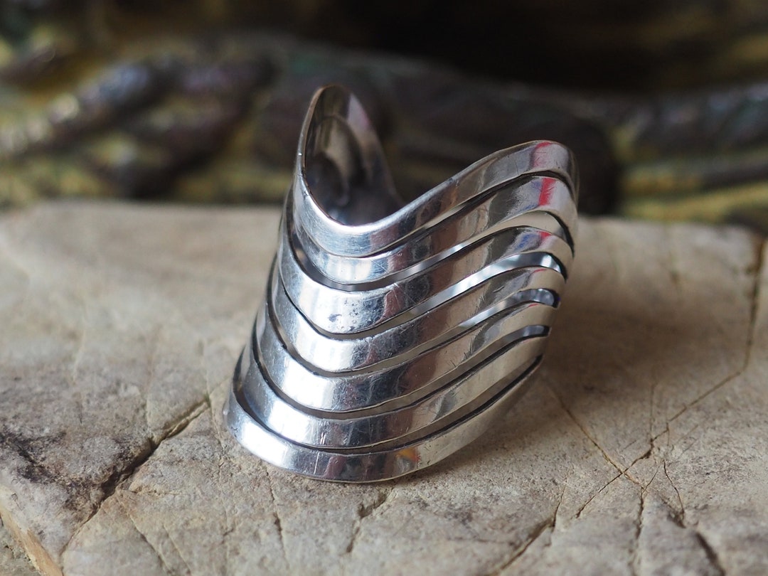 Old Sterling Silver Interesting Unusual Vintage Ring - Etsy