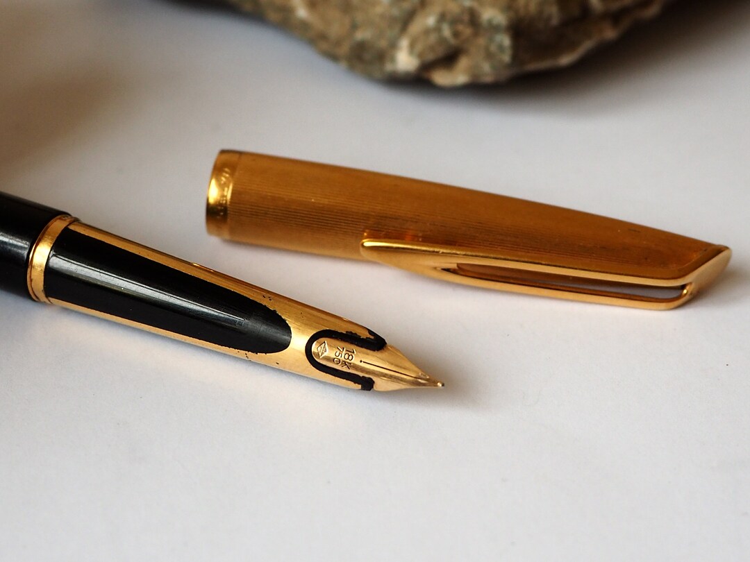 Old Waterman Gold 18k Nib Fountain Pen/750 Nib/vintage Fountain Pen ...