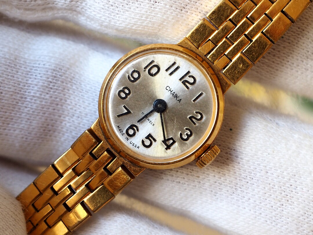 Serviced Old Original Vintage USSR Soviet Vintage Wrist Watch/old Gold ...