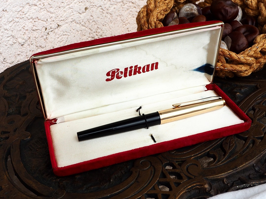 Old Pelikan Gold Rolled 18k Nib Fountain Pen/gilded Nib/vintage ...