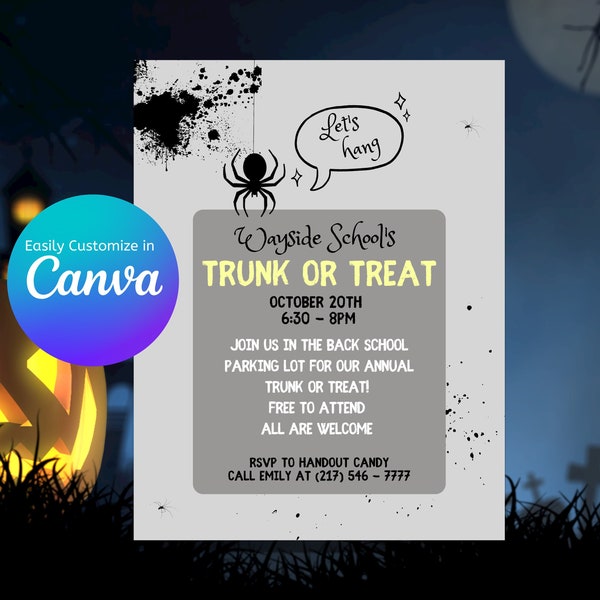 Trunk Party Canva - Etsy