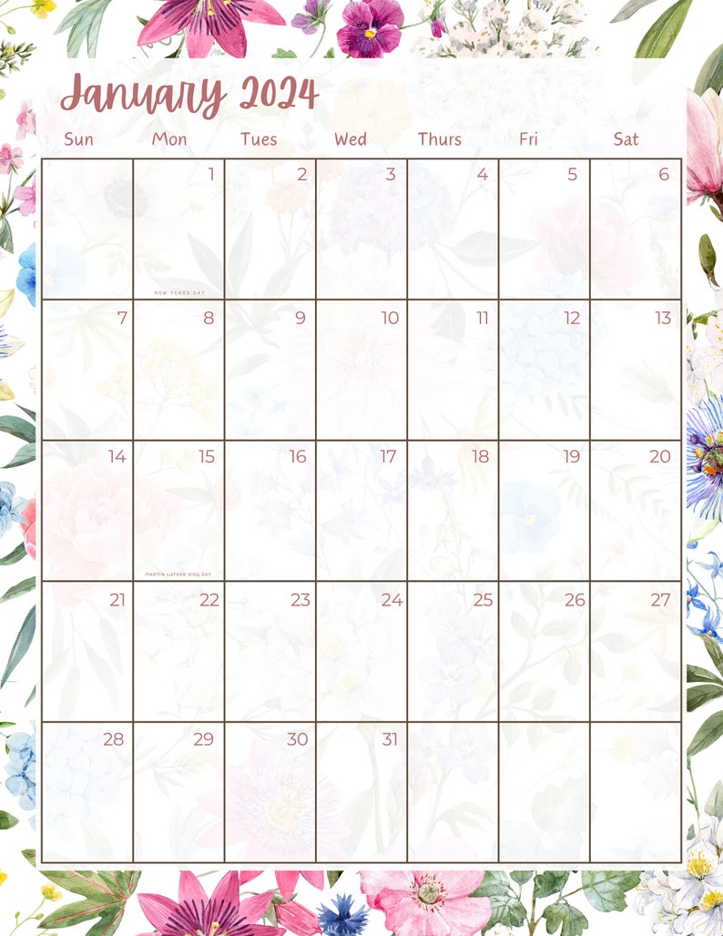 Editable 2024 Calendar Canva Template Customizable Full Page - Etsy ... Editable 2024 Calendar Canva Template Customizable Full Page - Etsy ...