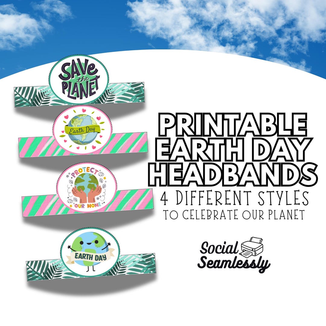 Earth Day Headband Printable Earth Day Hat Paper Crown Craft Activity ...