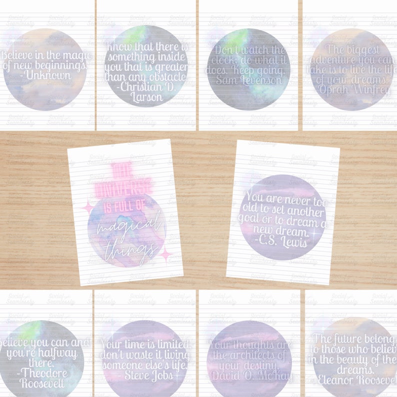 Lined Notebook Paper Printable - Cute Writing Paper With Positive ...