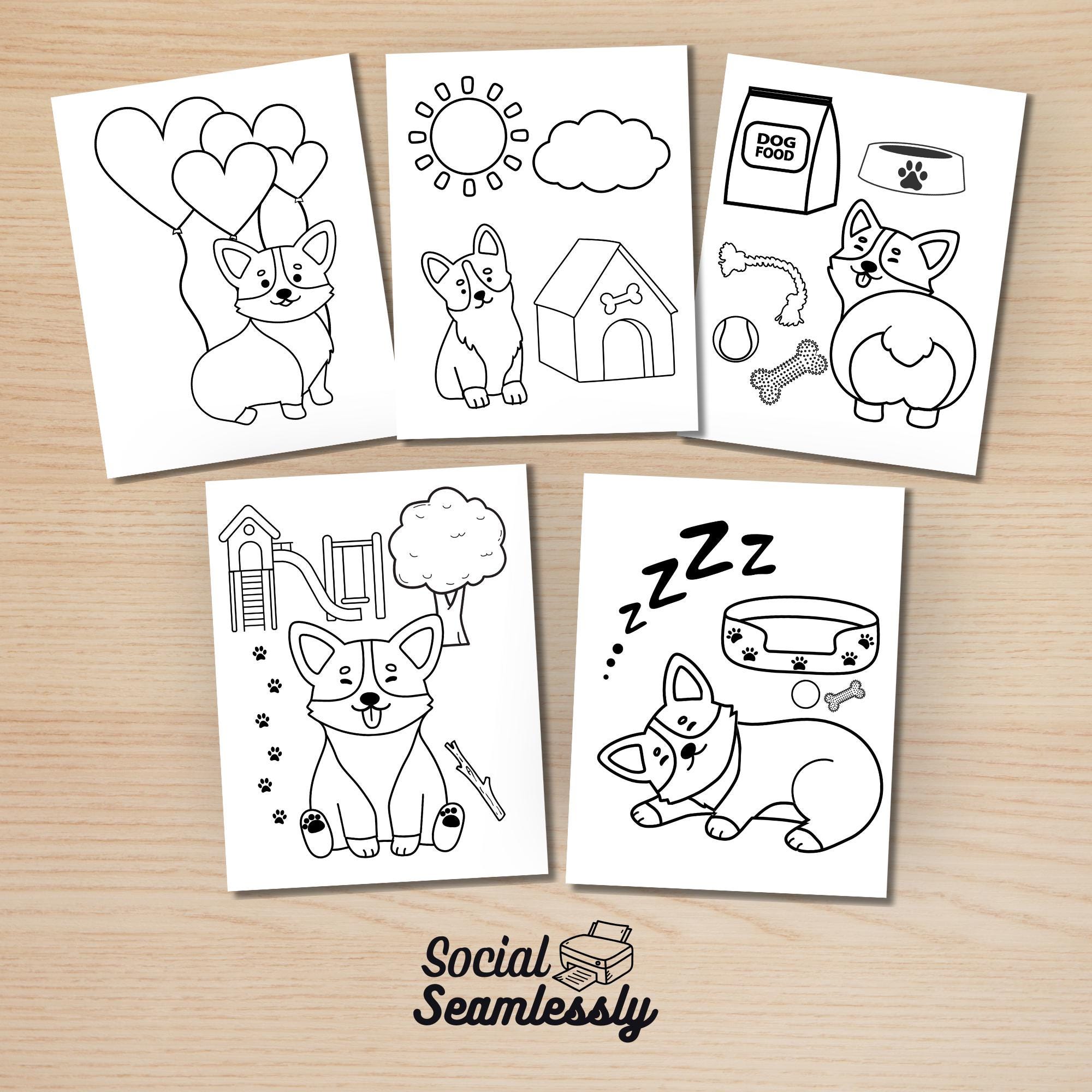 Fun Pet Printable Activities for Kids - 20+ Cute Corgi Themed ...