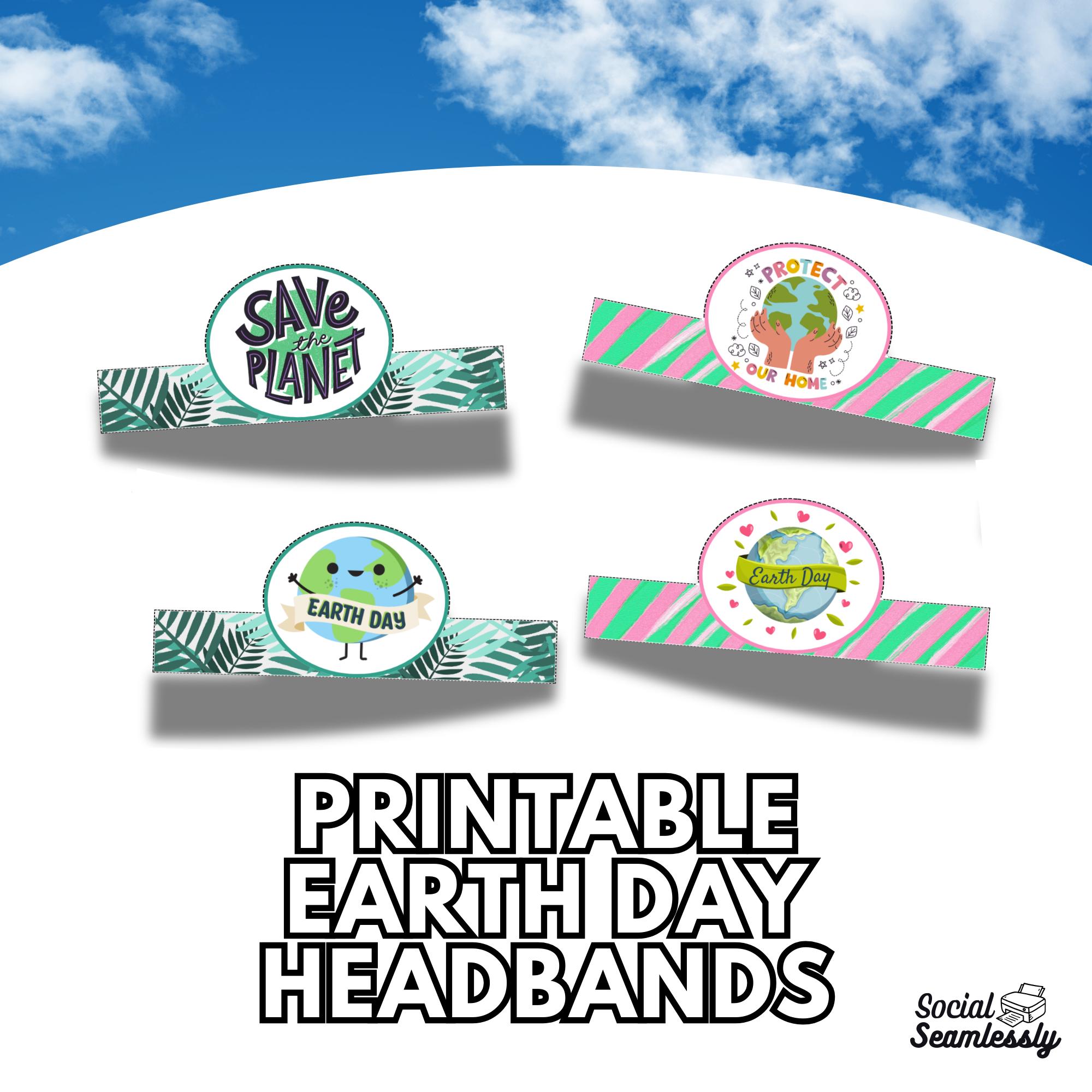 Earth Day Headband Printable Earth Day Hat Paper Crown Craft Activity ...