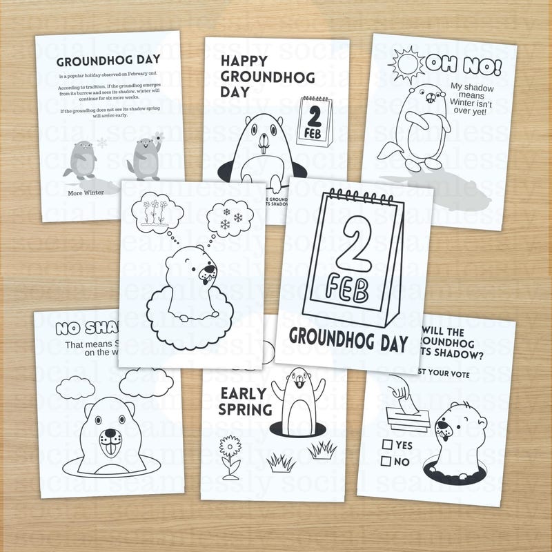 Groundhog Day Clip Art - Etsy