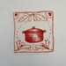 Cooking Pot Illustration, Small Original Lithograph Print, dutch Oven ...