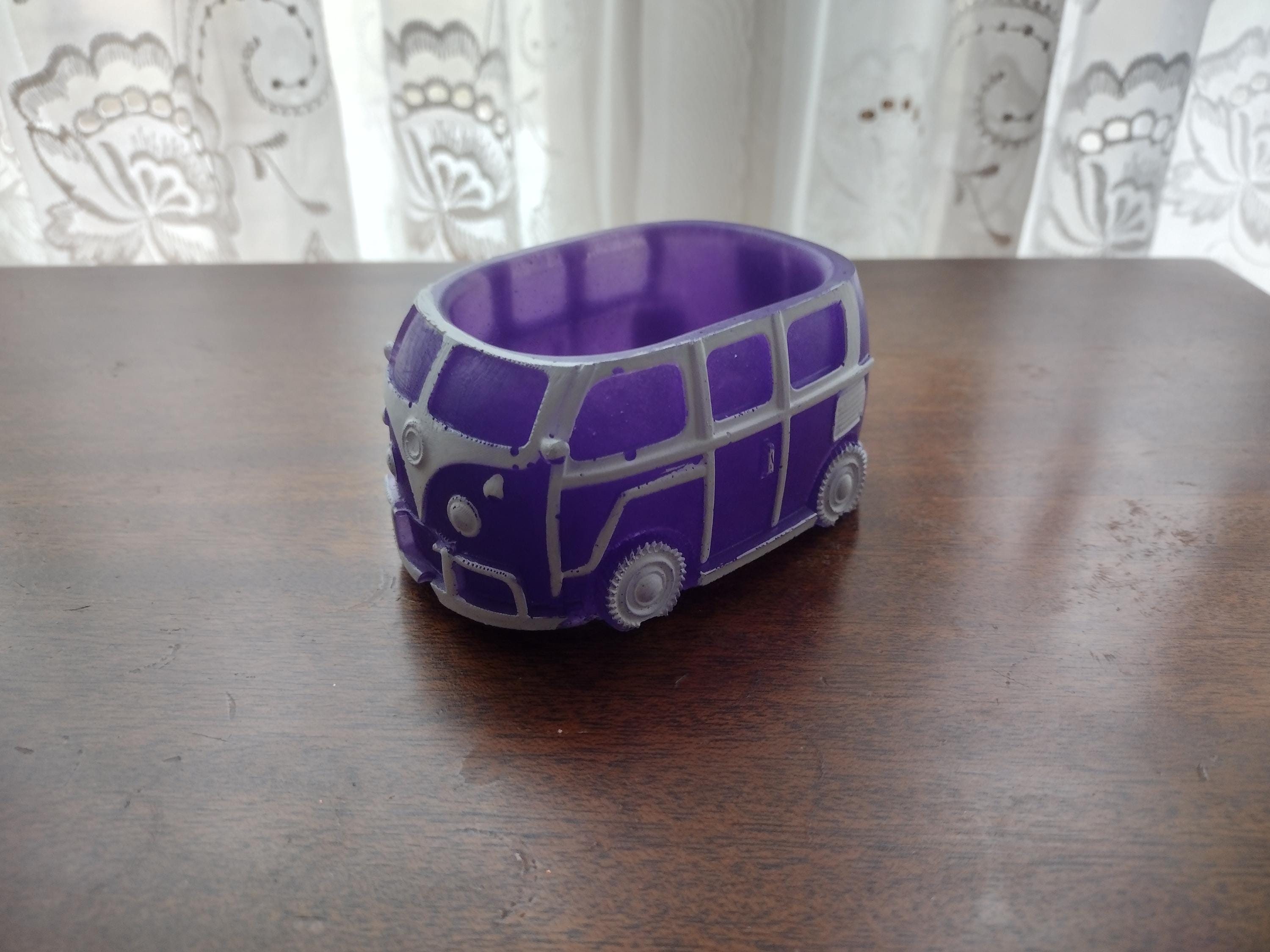 Resin Hippie Bus Hand Painted Flower Pot Planter Container Decor - Etsy