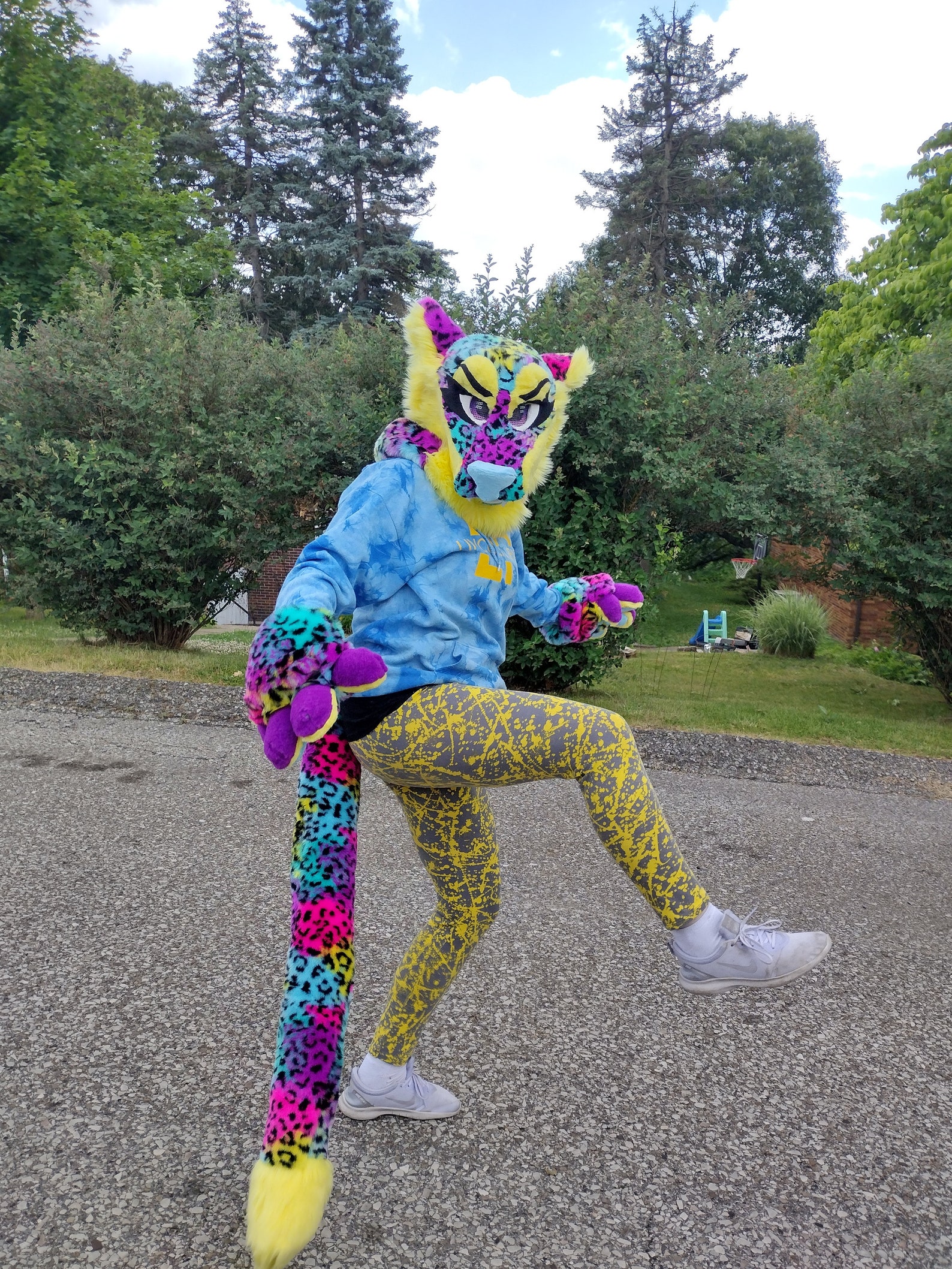 Leopard Fursuit Partial Rainbow Lisa Frank Inspired - Etsy