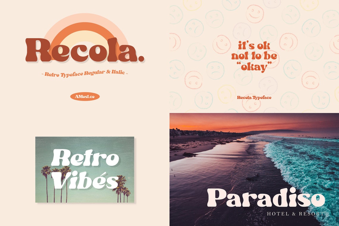 Retro & Classic Font Bundle Cricut Font Retro Font Vintage | Etsy