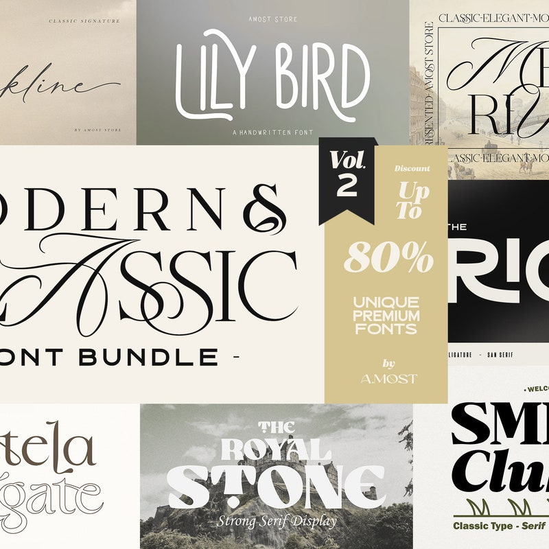 Modern Font - Etsy
