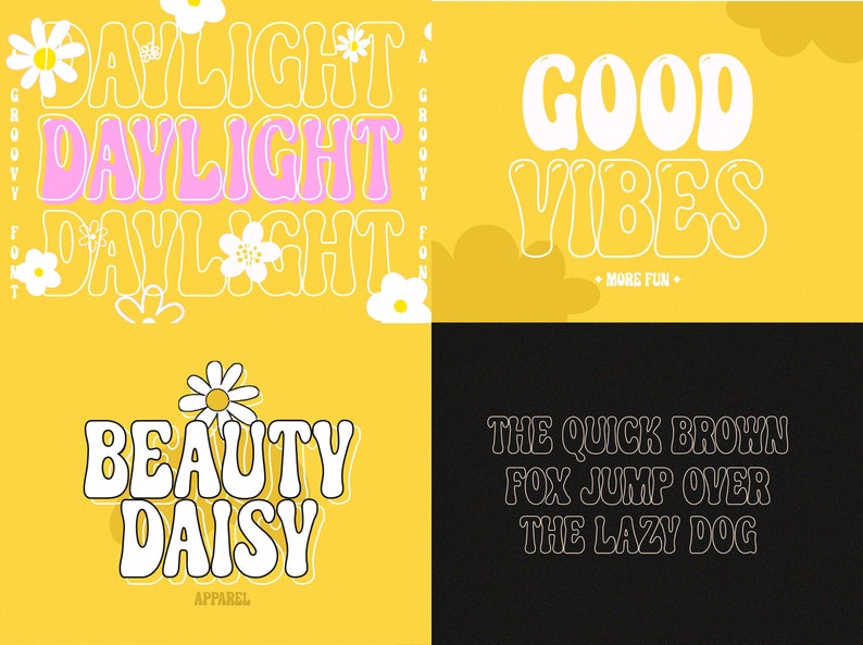 Daily Groovy Font Bundle Groovy Font Cricut Font Retro - Etsy