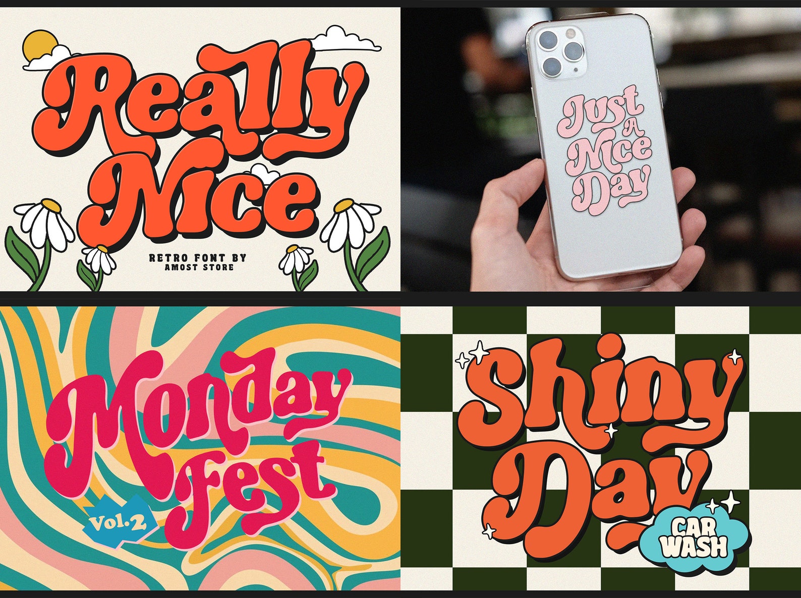 Daily Groovy Font Bundle Groovy Font Cricut Font Retro - Etsy