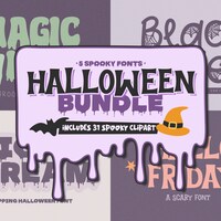 Groovy Halloween Font | Halloween Font | Halloween Text | Spoky Season ...
