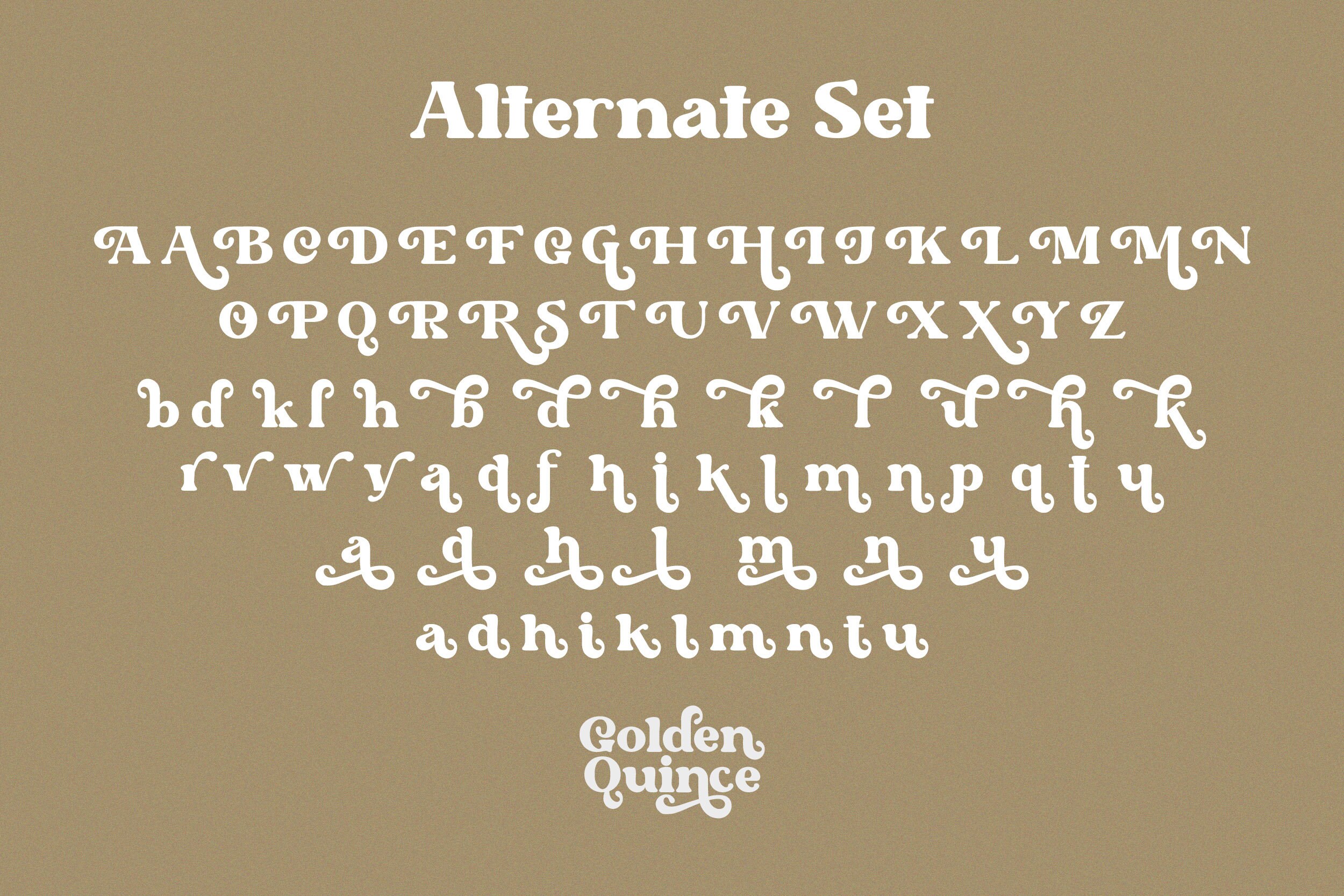 Golden Quince Typeface Organic Font Retro Font Vintage | Etsy