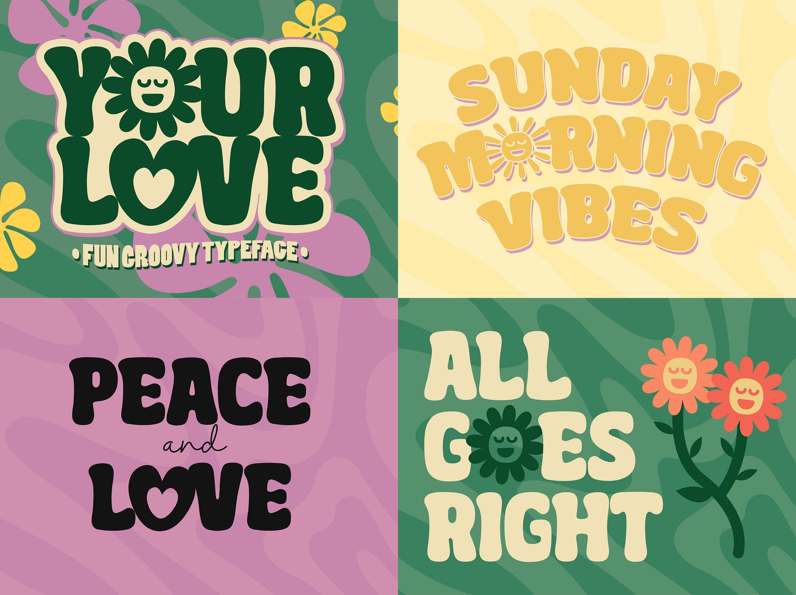 Daily Groovy Font Bundle Groovy Font Cricut Font Retro - Etsy