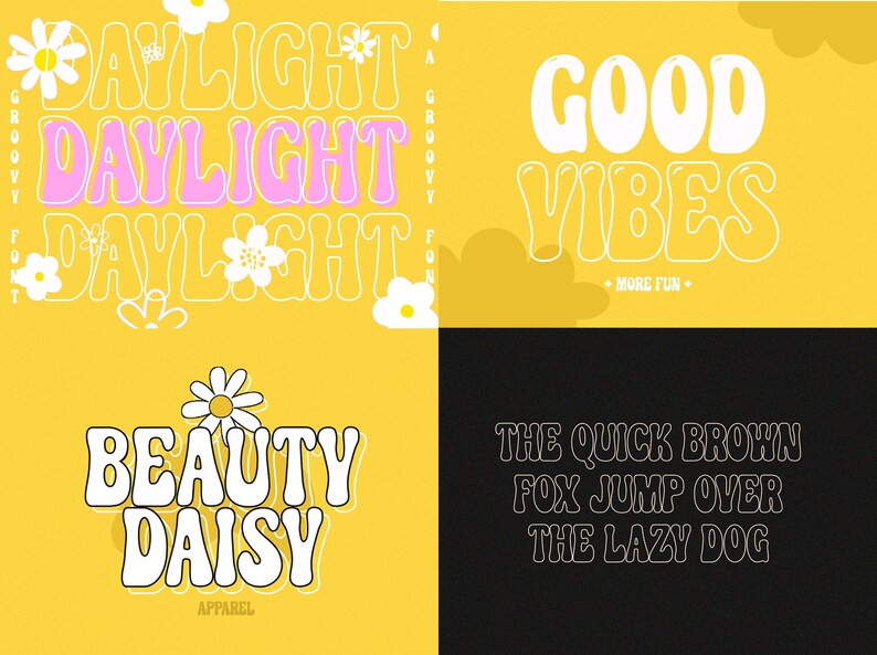 Daily Groovy Font Bundle Groovy Font Cricut Font Retro - Etsy