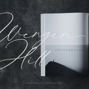 Blackline Signature Font, Procreate Font, Canva Font, Cricut Fonts ...