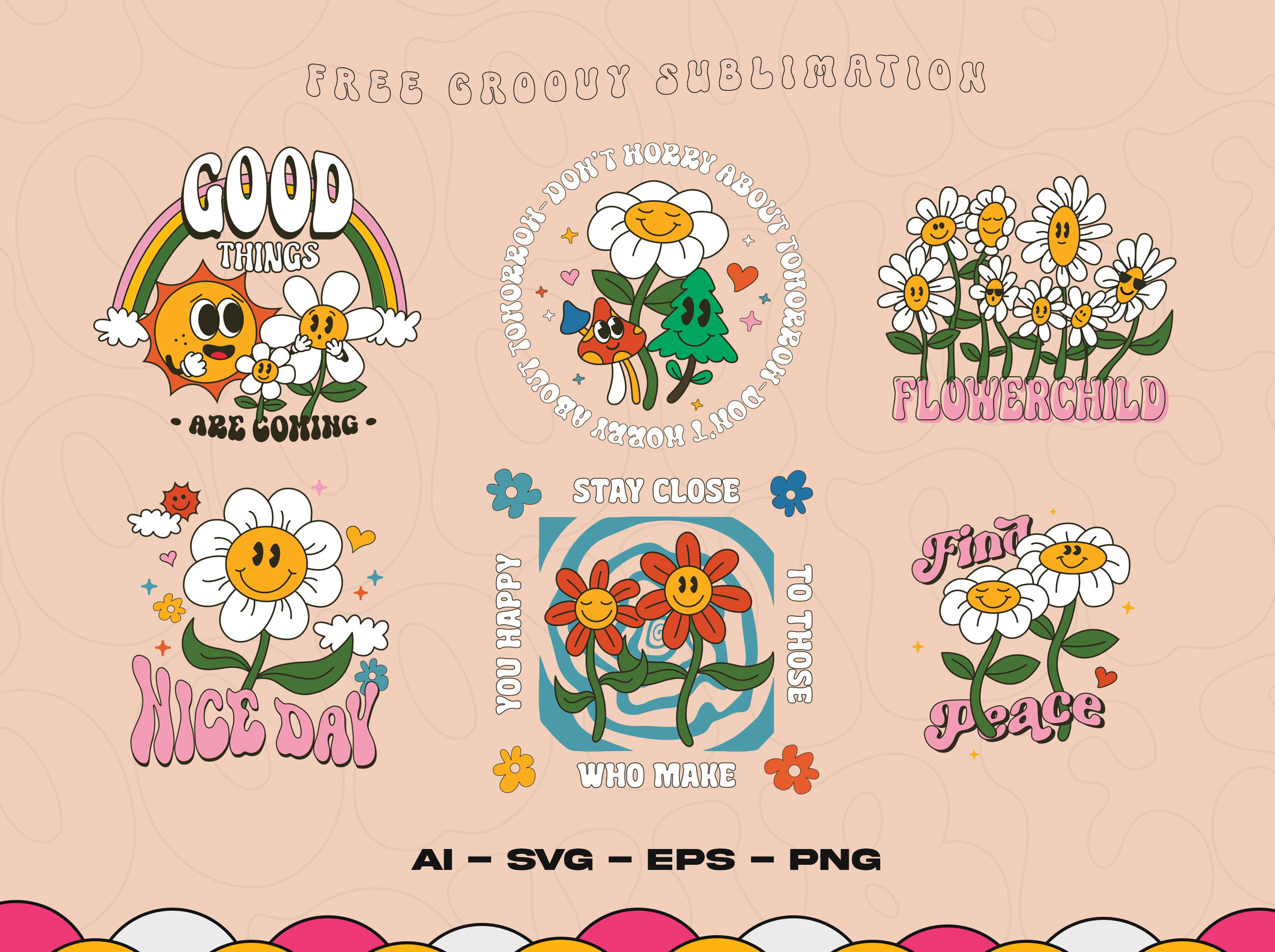 Daily Groovy Font Bundle Groovy Font Cricut Font Retro - Etsy