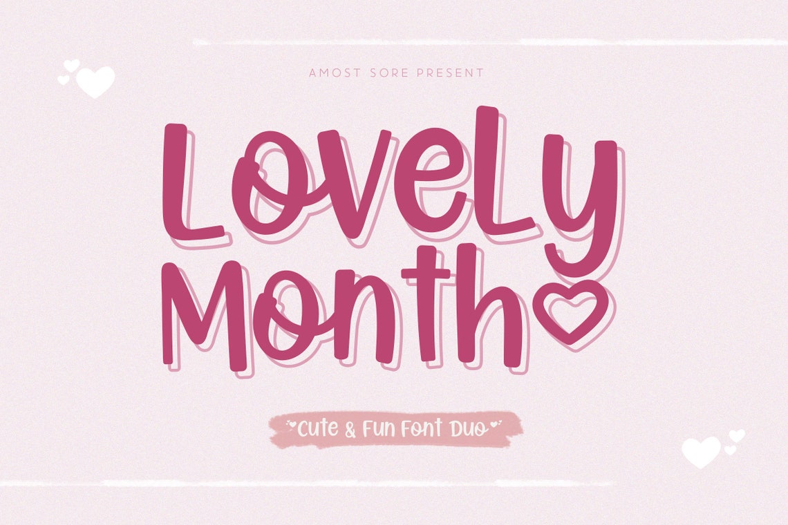 Lovely Month Handwritten Font Procreate Font Canva Font - Etsy