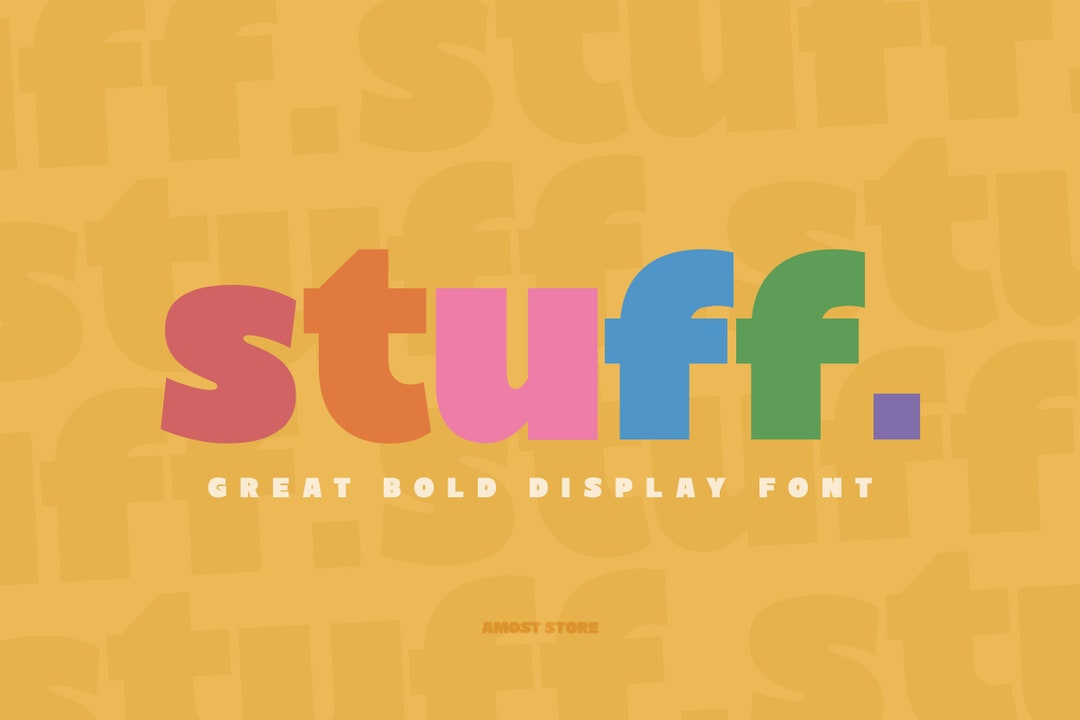 Stuff Typeface, Organic Font, Retro Font, Vintage Font, Procreate Font ...