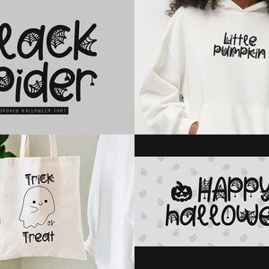 Halloween Font Bundle, Procreate Font, Canva Font, Cricut Fonts, Groovy ...
