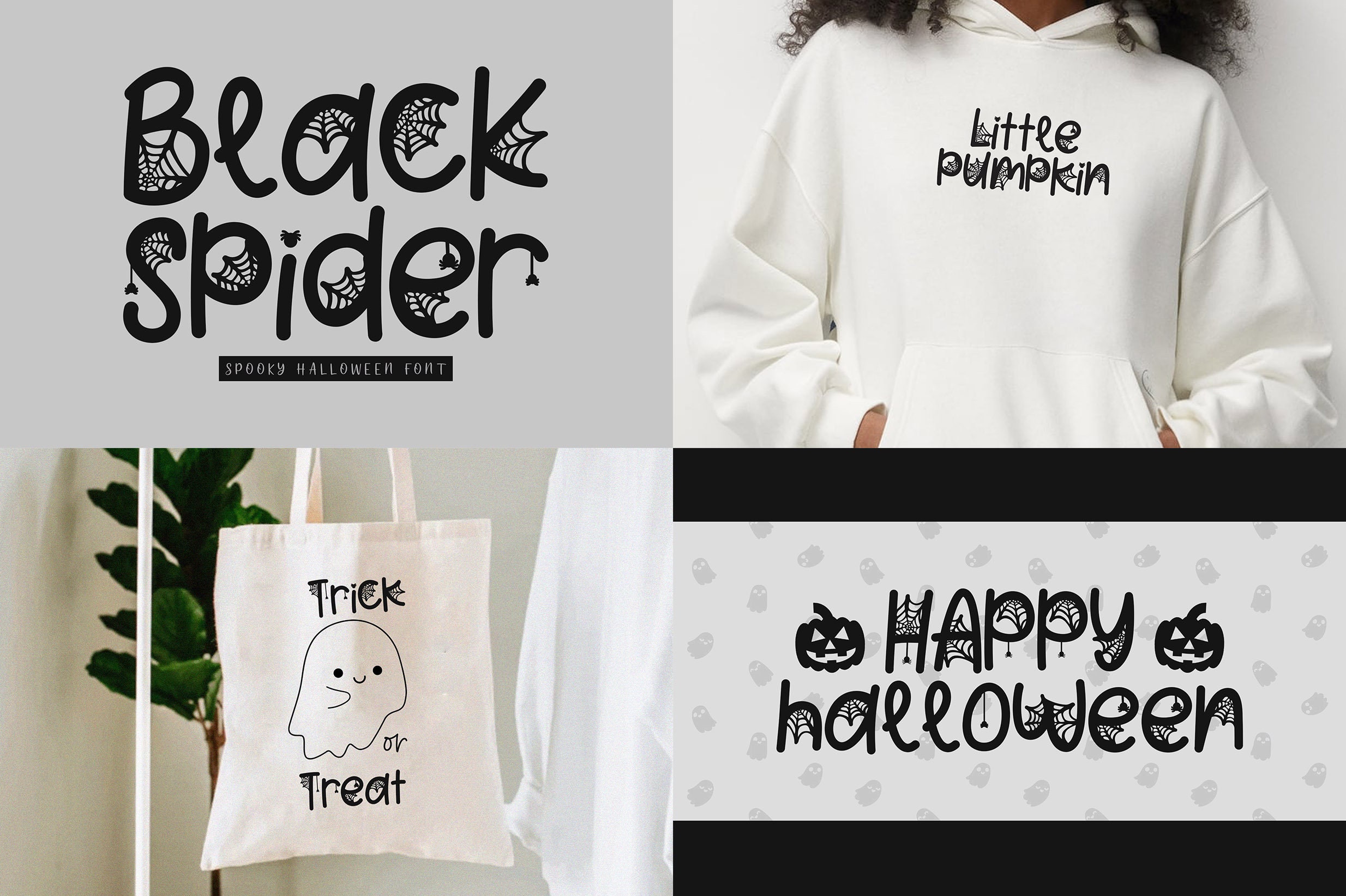 Halloween Font Bundle, Procreate Font, Canva Font, Cricut Fonts, Groovy ...