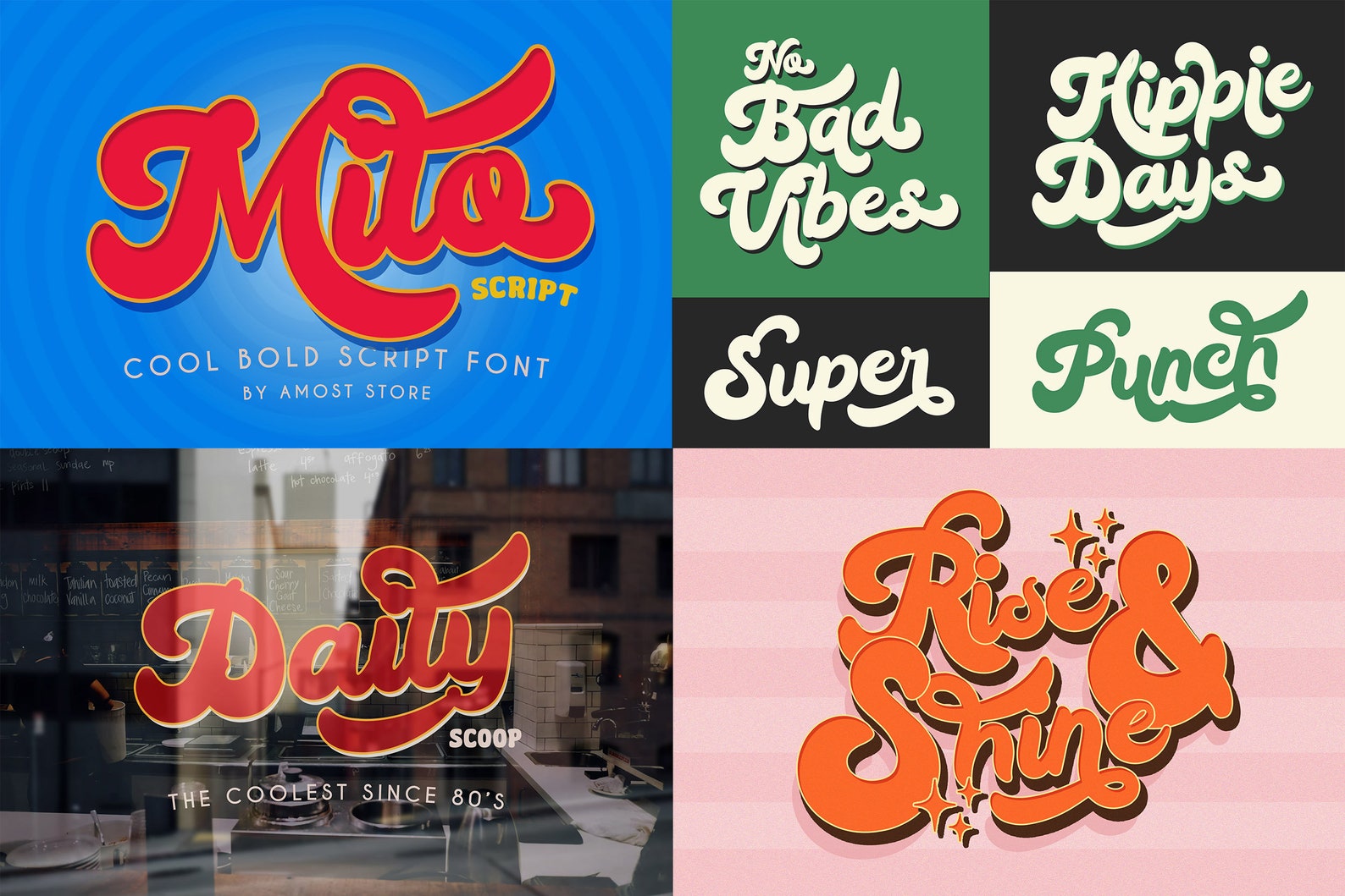 Daily Groovy Font Bundle, Groovy Font, Cricut Font, Retro Font, Vintage ...