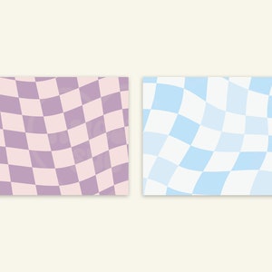 10 Retro Wavy Checker Background, Checkered Pattern, Instant Download ...