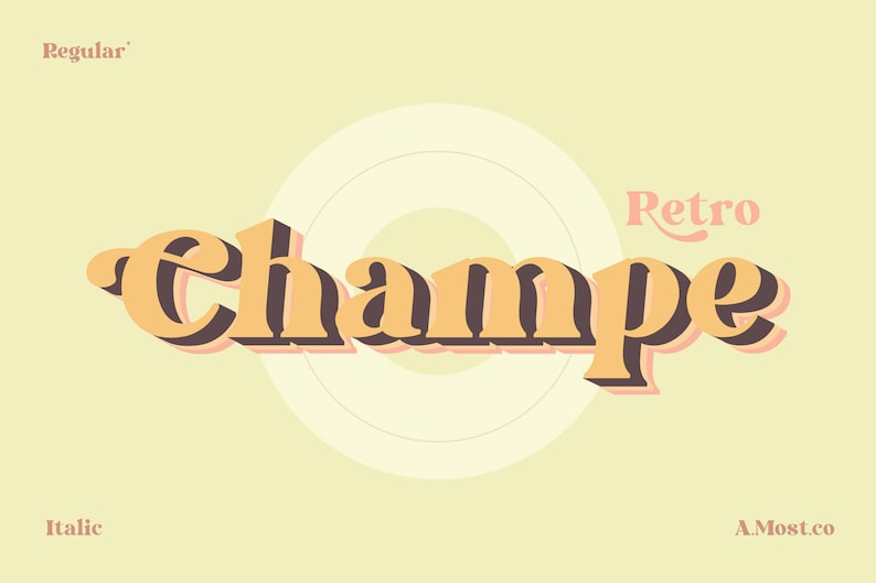 Champe Typeface Organic Font Retro Font Vintage Font - Etsy