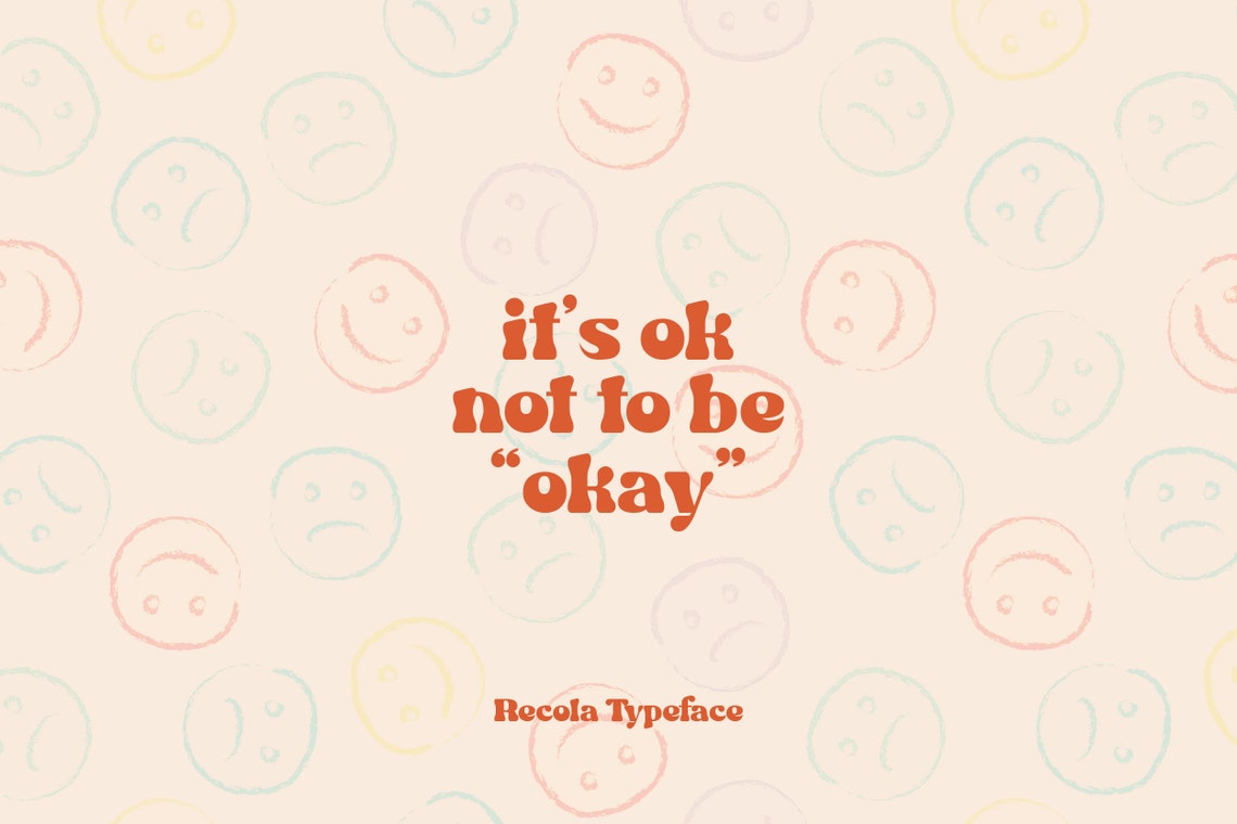 Recola Typeface Organic Font Retro Font Vintage Font - Etsy