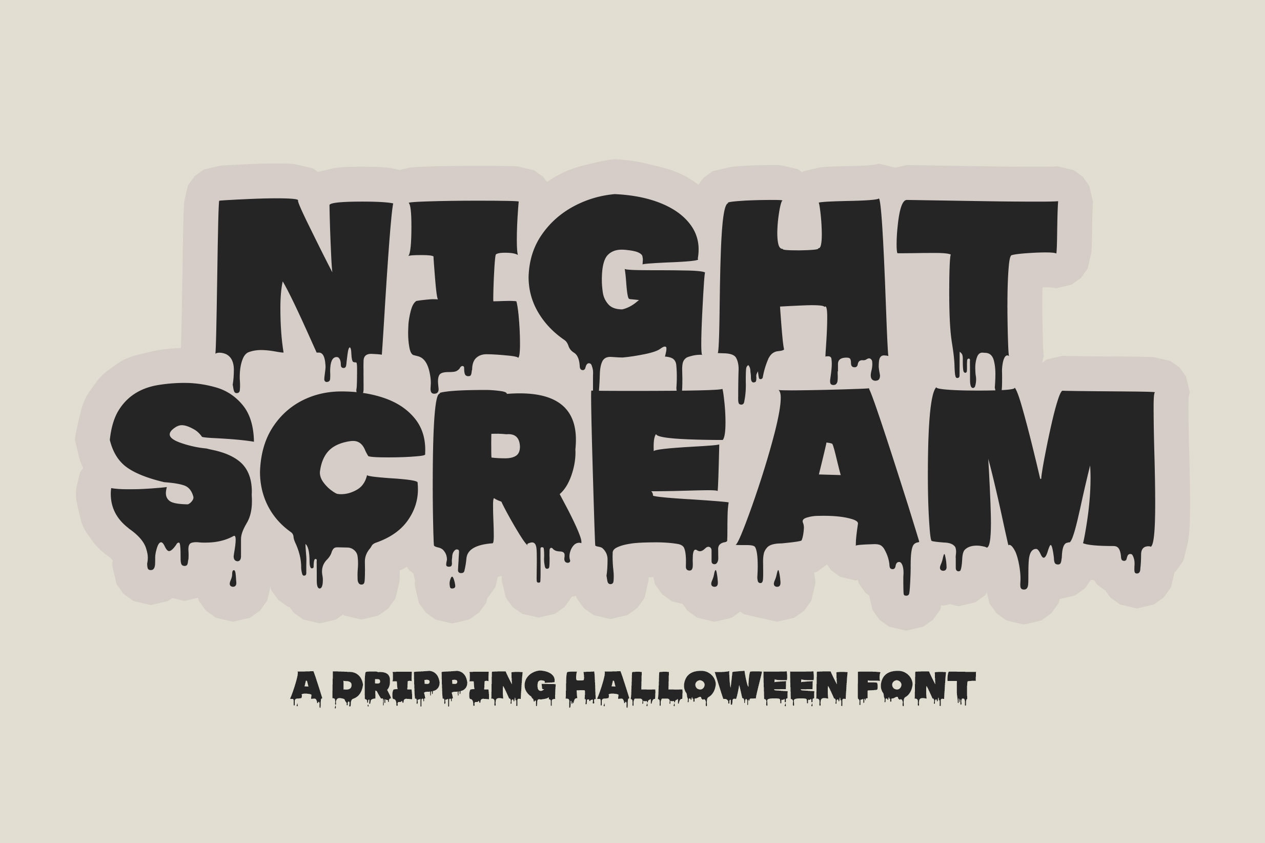 Night Scream Font Halloween Font Dripping Font Drippy Font - Etsy