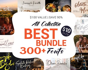 The Ultimate 50 Fonts - Font Bundle, Cricut, Canva Font, Script Font ...