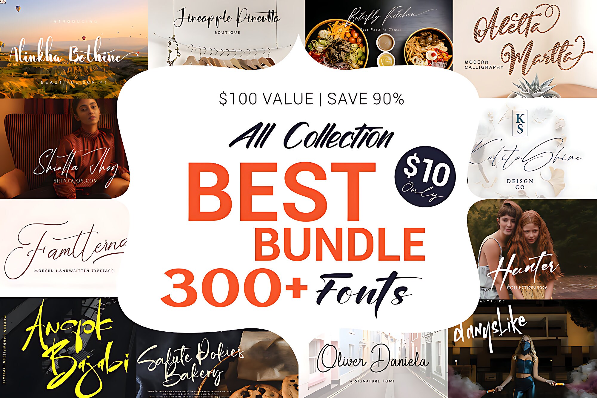 The Ultimate 300 Fonts Font Bundle, Cricut, Canva Font, Script Font, Fonts, Digital Fonts ...