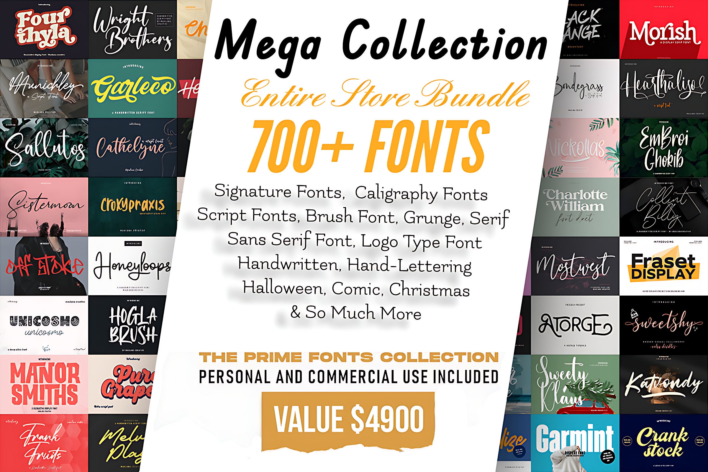 The Ultimate 700+ Fonts - Font Bundle, Cricut, Script Font,digital Font ...