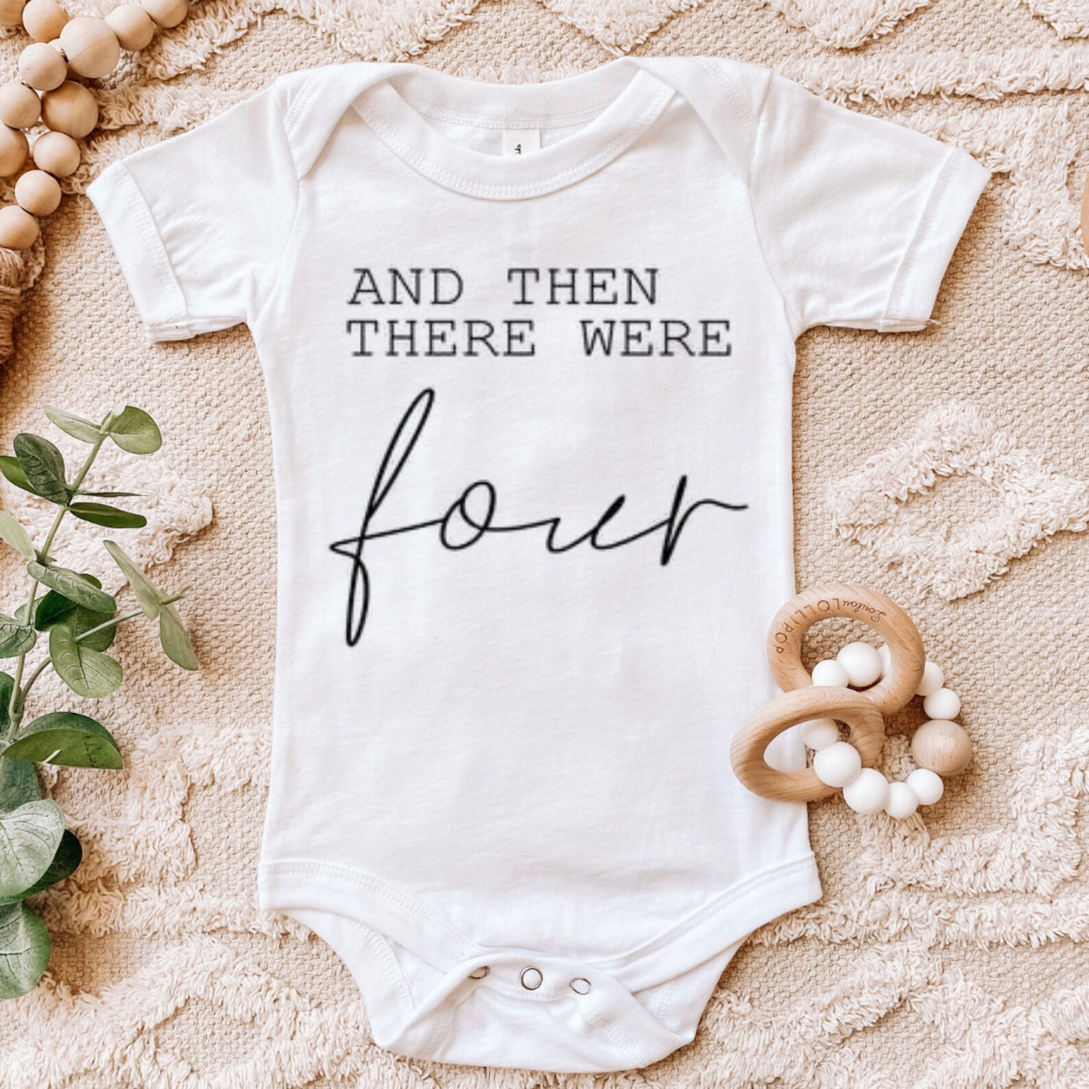 And Then There Were Four Baby Onesie™ Pregnancy Announcement - Etsy