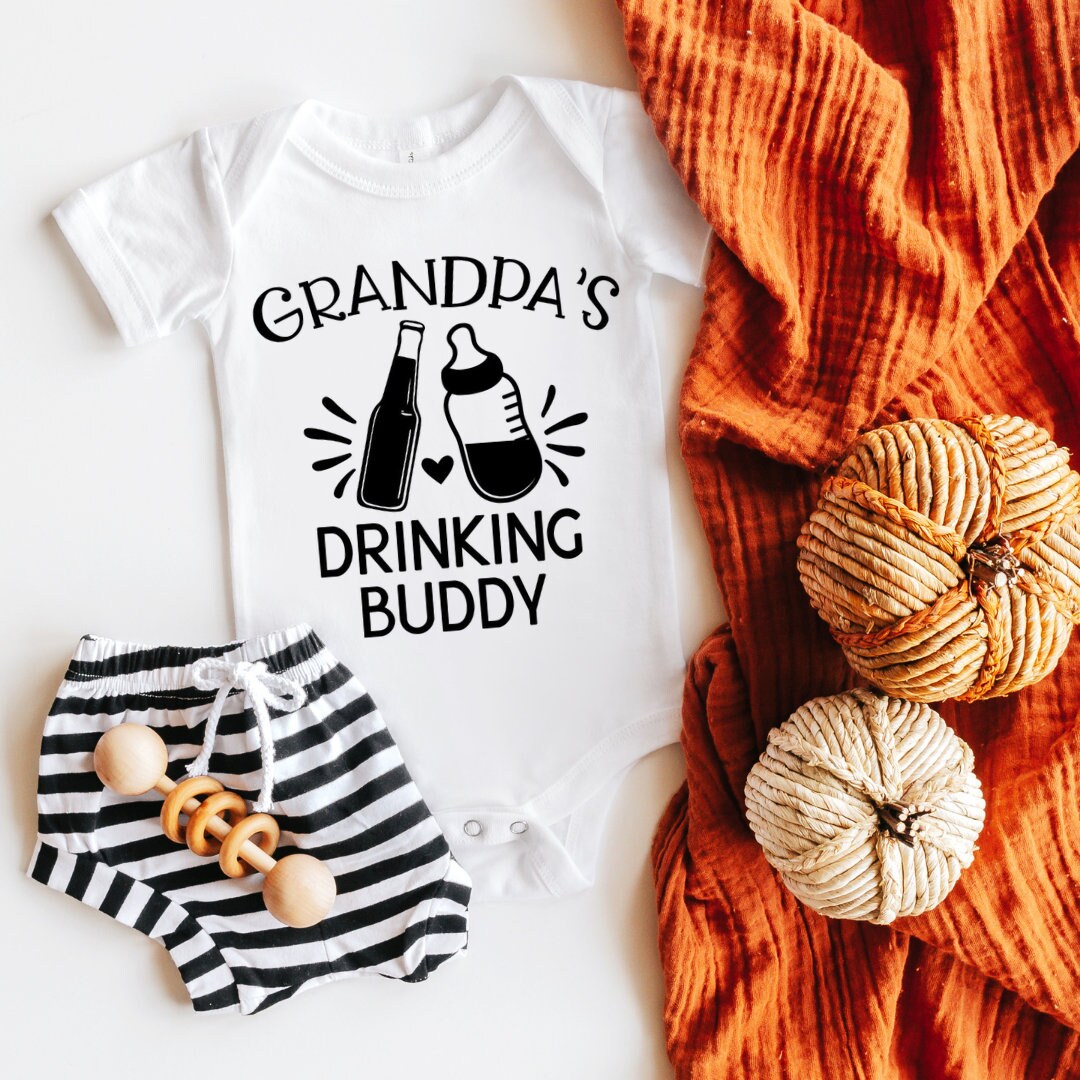 Grandpa's Drinking Buddy, I Love Grandpa Onesie®, Funny Baby Onesie ...