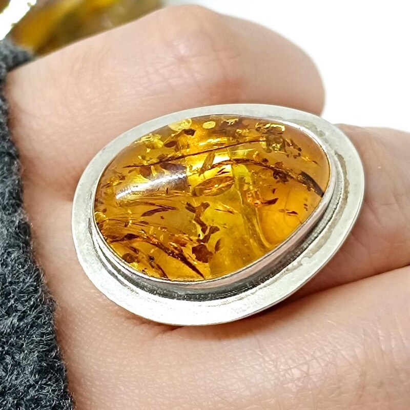Amber Ring - Etsy