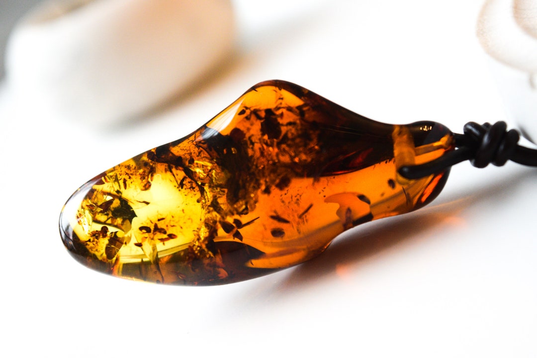 Large Amber Pendantnatural Baltic Amber Pendant With - Etsy Australia