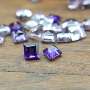 10x10 Mm Natural Amethyst Gemstone-amethyst Square Lot-calibrated ...
