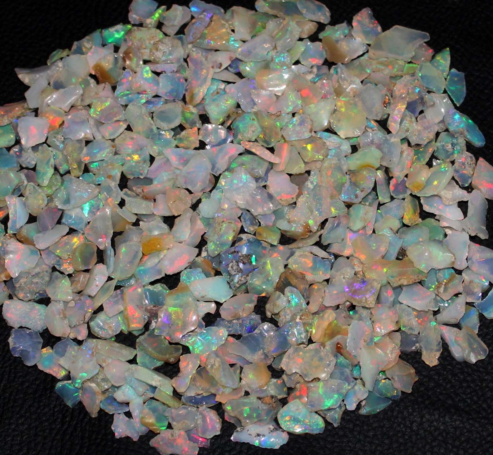 14 To 20 mm Natural Ethiopian Multi Fire Opal Slice | Etsy